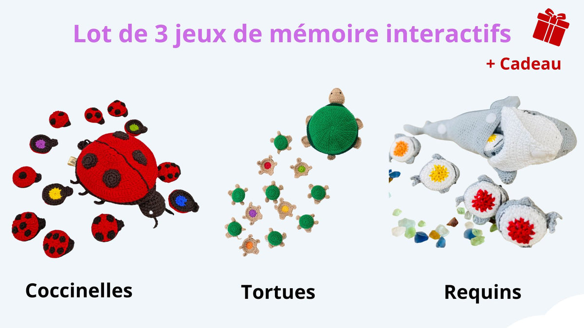 Lot de 3 modèles de crochets des jeux de mémoire interactifs ...